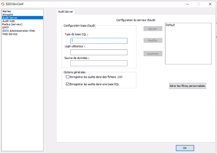 Configuration technique des audits Systancia Identity - Systancia Docs