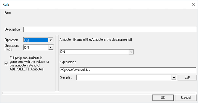 Liste des opérations disponibles par règles de synchronisations - Systancia Docs